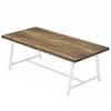 BYBLIGHT 70.9 in. Industrial Light Brown and White Wooden 4 Legs Dining ...
