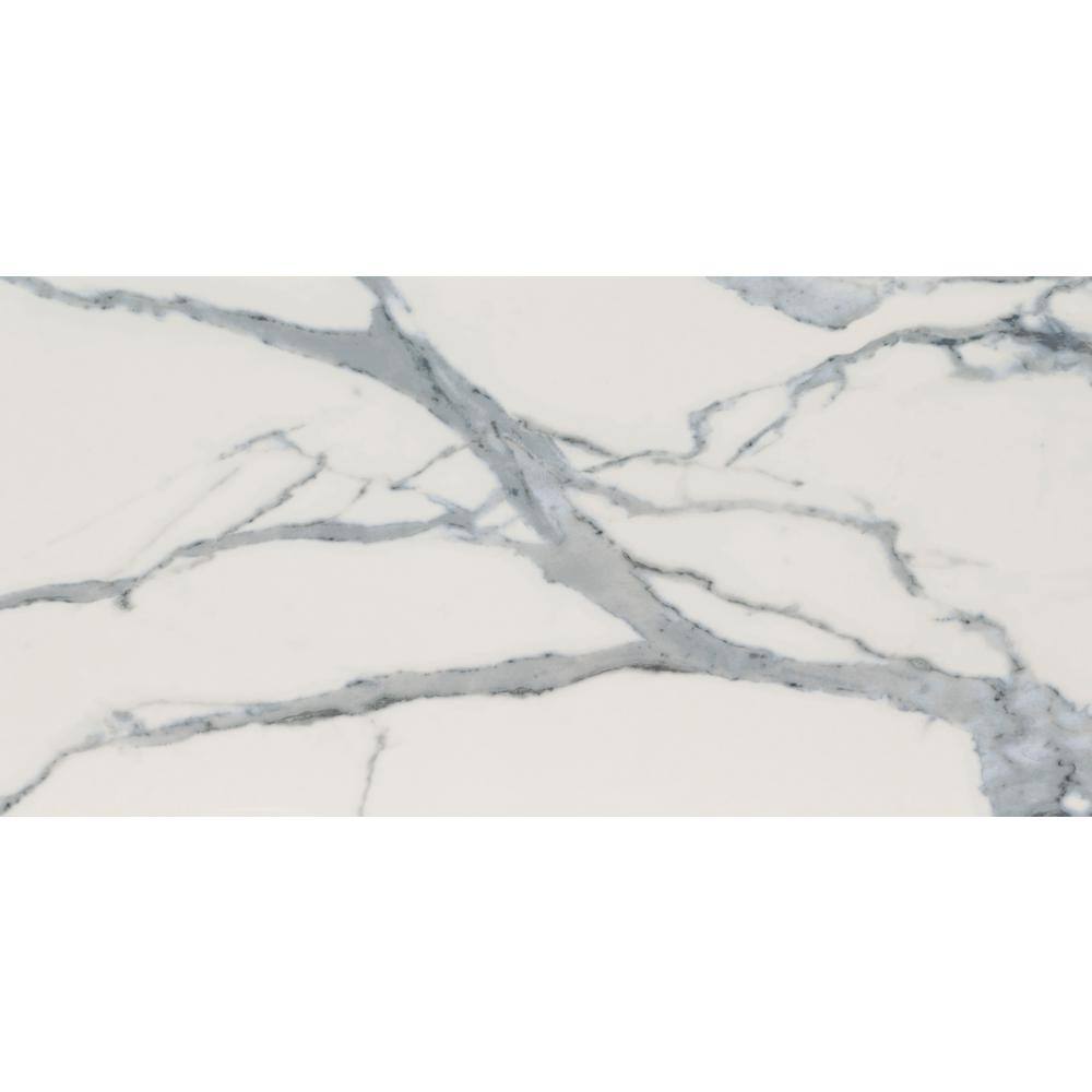Buy Carrara Azul 16 in. x 32 in. Polished Porcelain Stone Look Floor ...