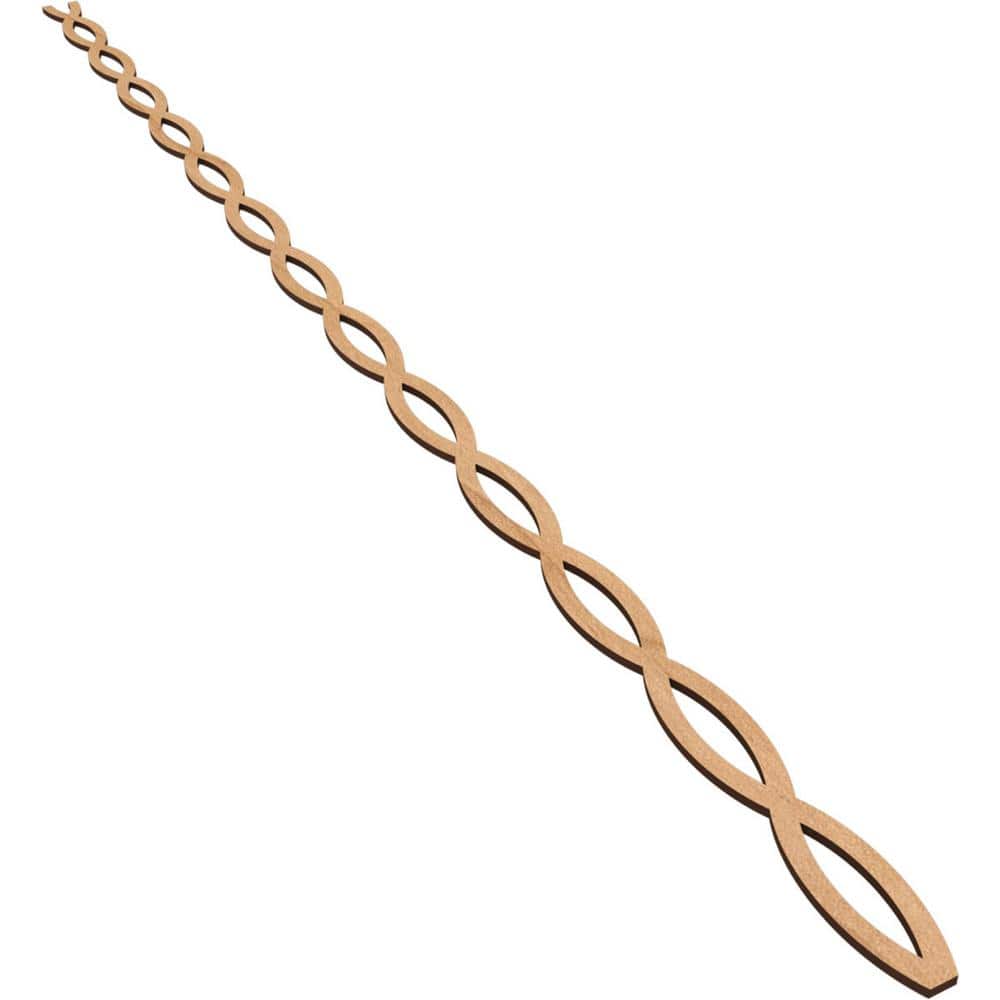 Ekena Millwork Rakaia 94 in. H x 0.375 in. W Slatwall Panels in Maple ...