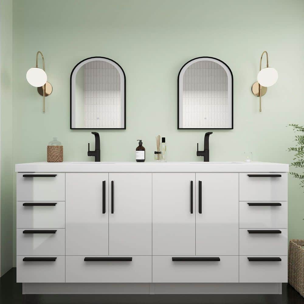BV Better Vanity Carla 71 in. W x 20 in. D x 35 in. H Double Sink ...