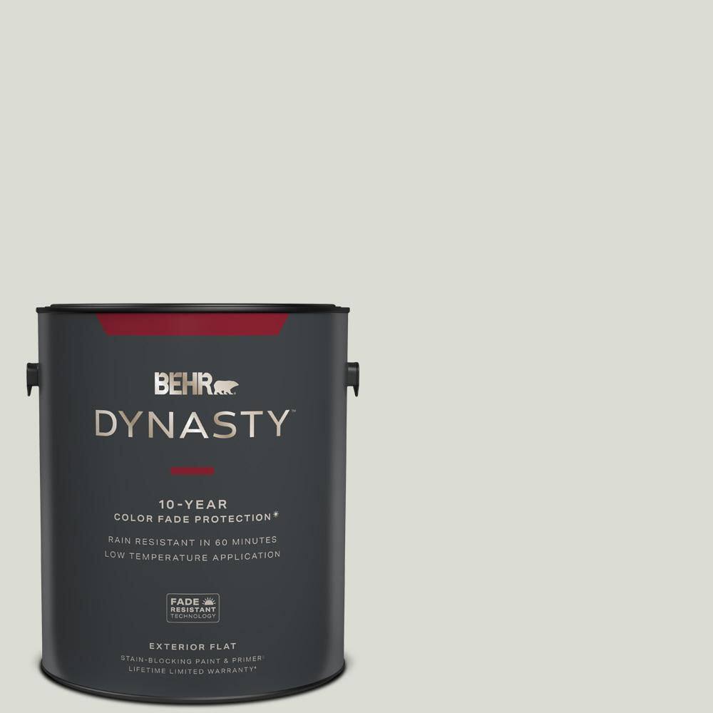 BEHR DYNASTY 1 gal. #BWC-29 Silver Feather Flat Exterior Stain-Blocking ...