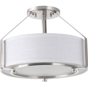Progress Lighting Bravo Collection 3-Light Brushed Nickel Foyer Pendant ...