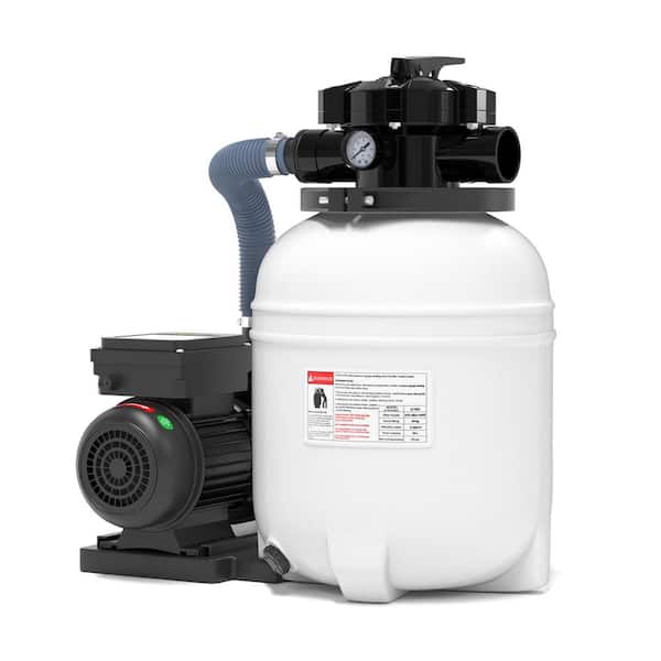 SEEUTEK 12 in Sand Filter Pump for Above Ground Pool with Timer, 1.25 ...