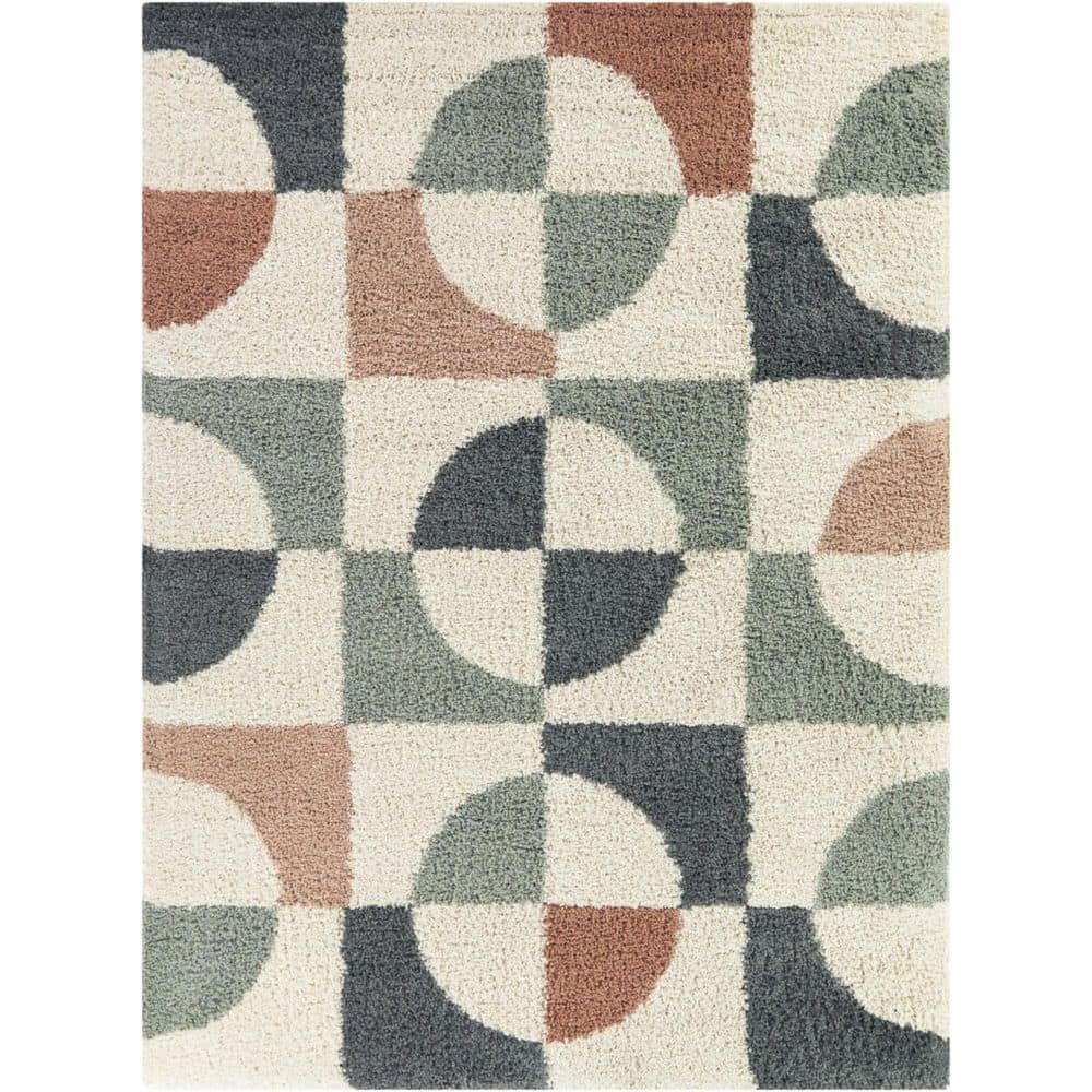 Smithson Multicolor 5 ft. 3 in. x 7 ft. Geometric Area Rug 52456062. ...