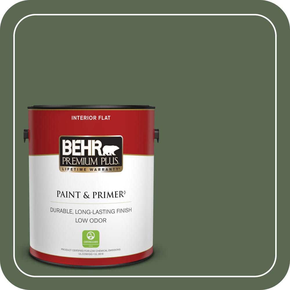 BEHR PREMIUM PLUS 1 gal. #S390-7 Trailing Vine Flat Low Odor Interior ...