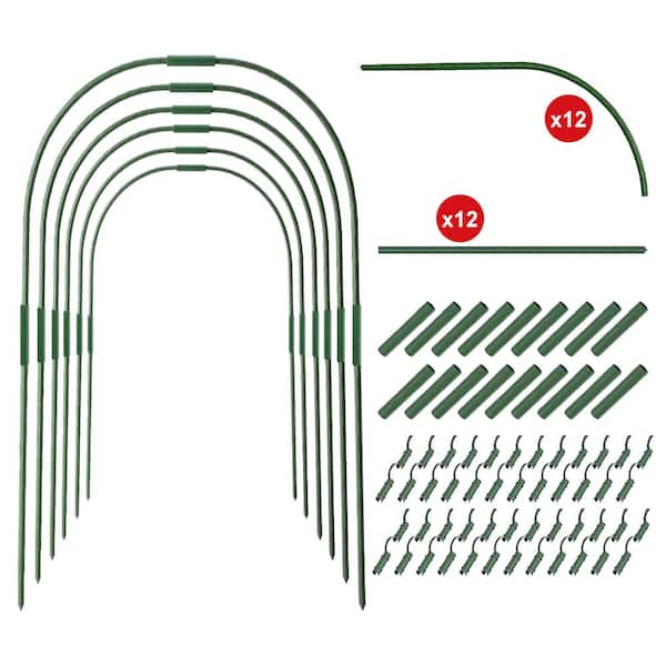 Agfabric Enhanced Greenhouse Hoops Tunnel, Plant Support Garden Stakes ...