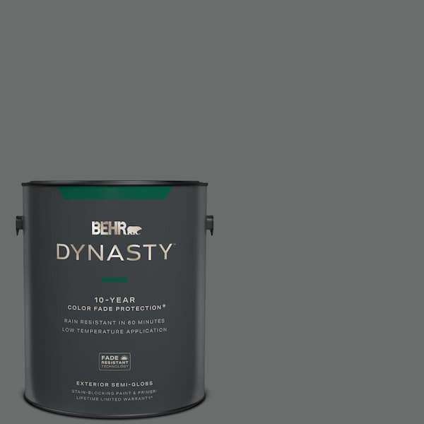 BEHR DYNASTY 1 gal. #770F-5 Dark Ash Semi-Gloss Exterior Stain-Blocking ...