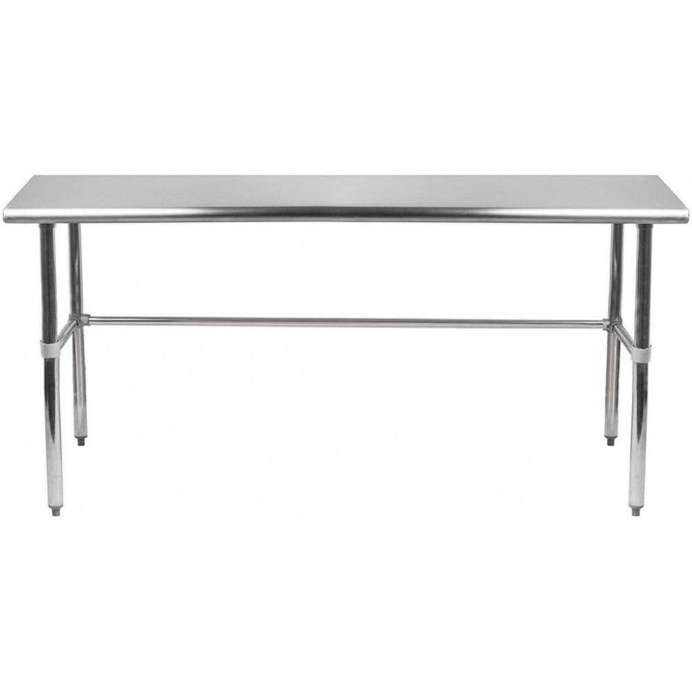 AMGOOD 24 in. x 72 in. Stainless Steel Open Base Kitchen Utility Table ...