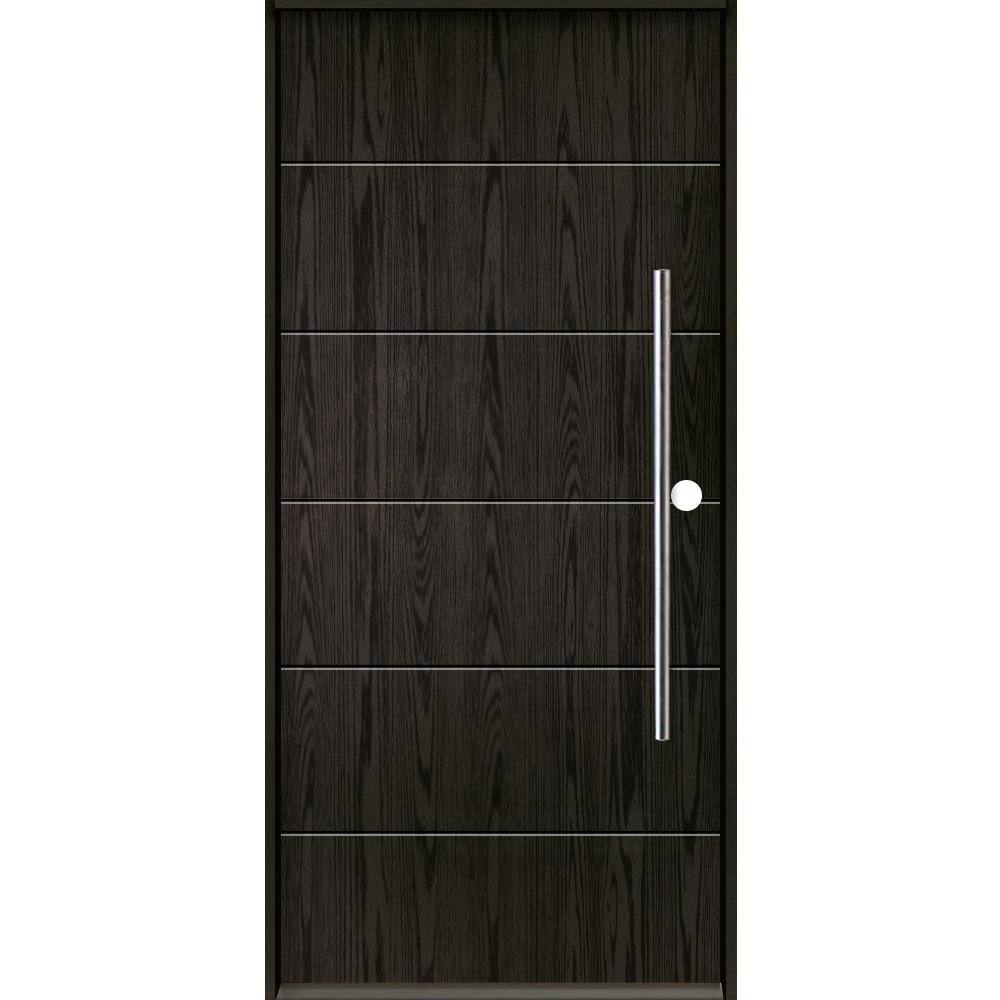 Krosswood Doors TETON Modern Faux Pivot 36 in. x 79 in. Left-Hand ...