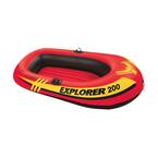 Intex Red Oval PVC Explorer 200 Inflatable 2-Person River Pool Boat ...