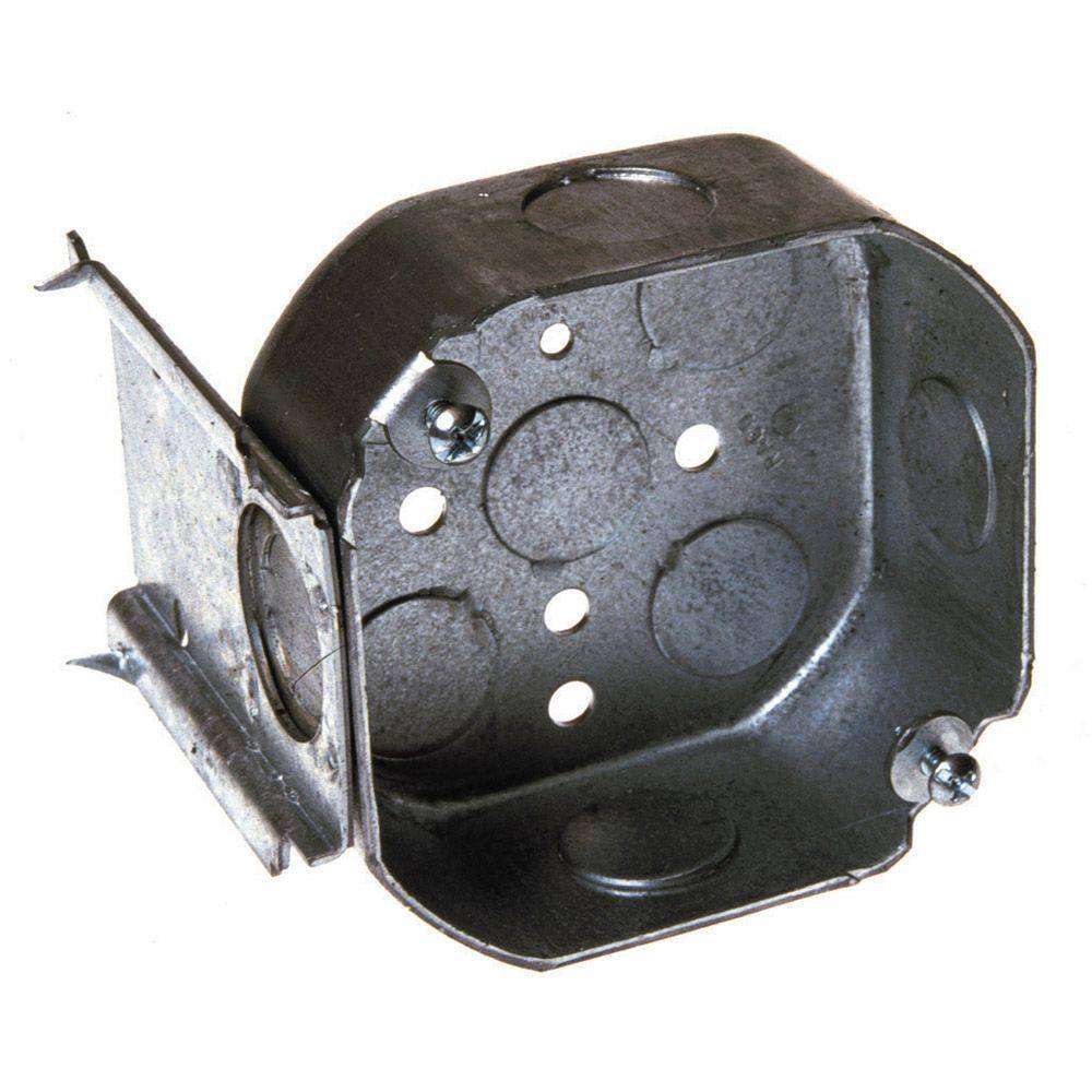 RACO 4 In W X 1 1 2 In D Steel Metallic Drawn Octagon Box With Nine 1 RACO 4 In W X 1 1 2 In D Steel Metallic Drawn Octagon Box With Nine 1