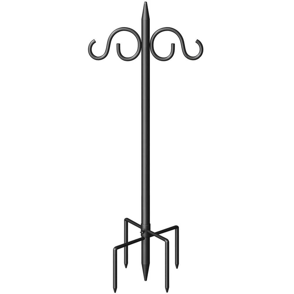 108 in. Metal Double Shepard's Hook for Outdoor, Heavy Duty Bird Feeder ...