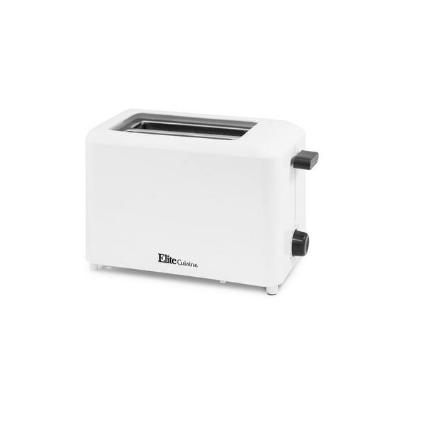 Elite Cuisine 2-Slice White Toaster ECT-1027 - The Home Depot