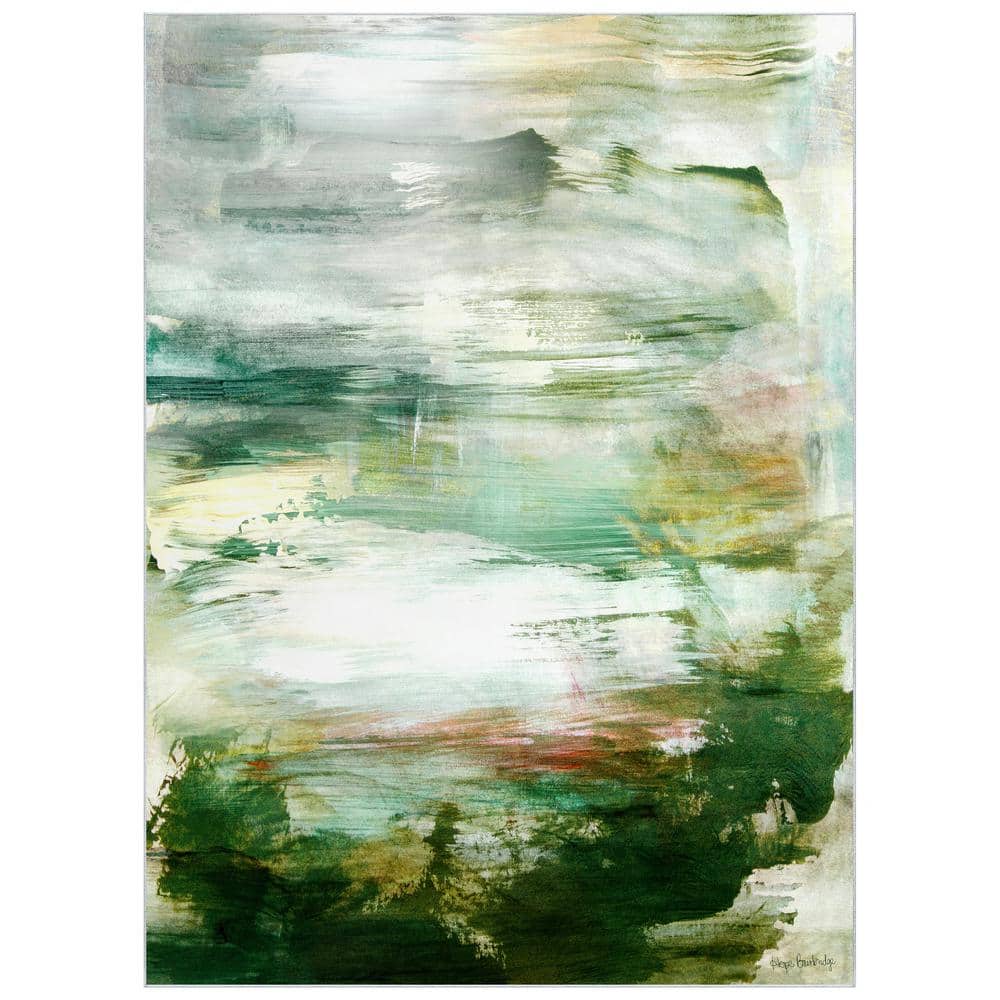 Empire Art Direct Green 8 ft. x 10 ft. Garden Dreams Washable Abstract ...