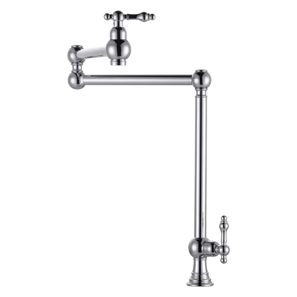 IVIGA Deck Mounted Brass Pot Filler Folding Faucet Over Stove with ...
