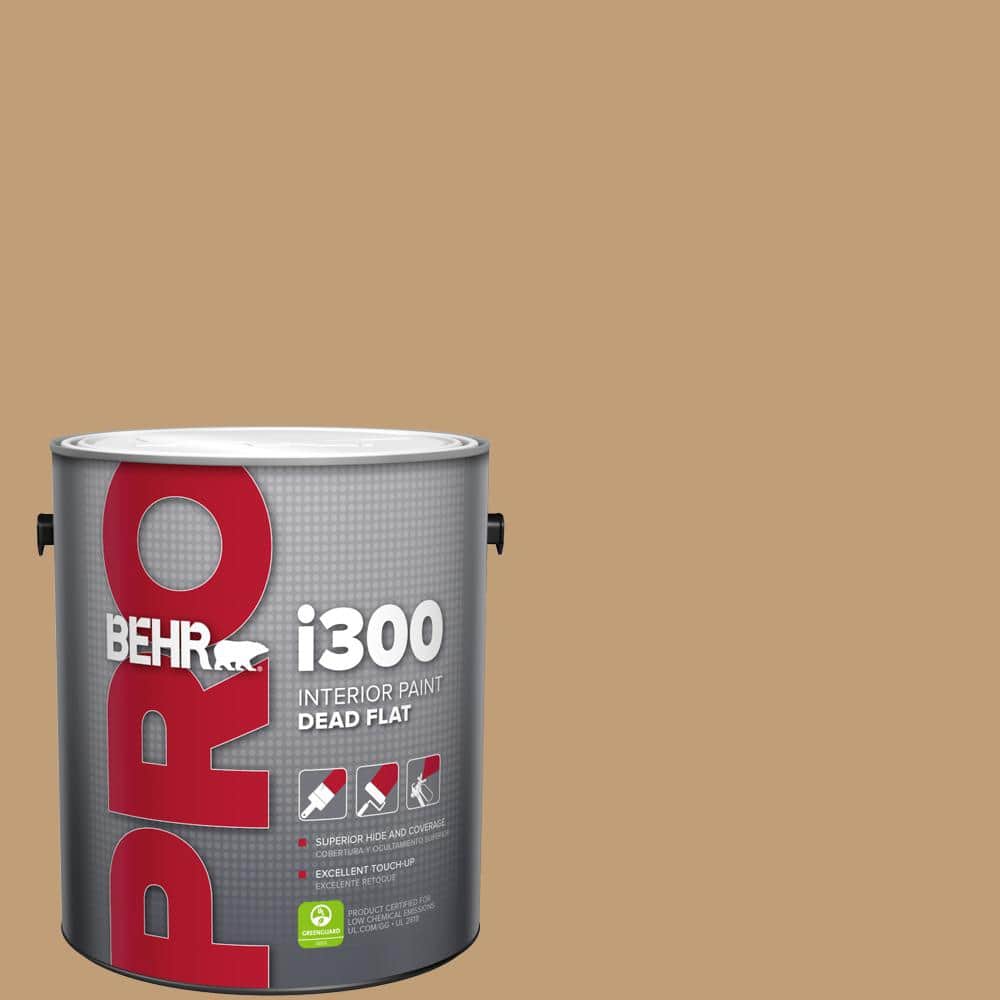 BEHR PRO 1 gal. #300F-4 Almond Toast Dead Flat Interior Paint PR31301 ...