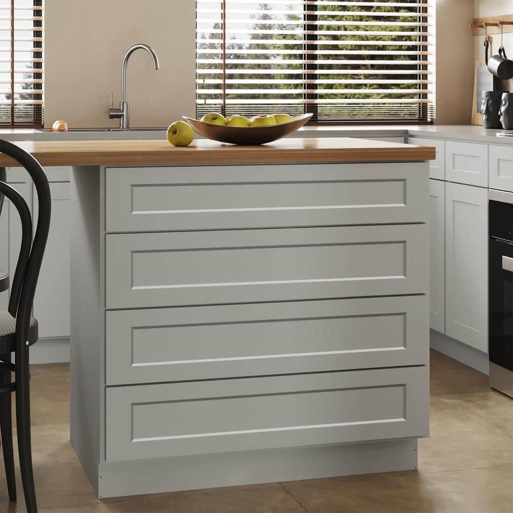 36 in. W x 24 in. D x 34.5 in. H in Shaker Dove Plywood Ready to ...