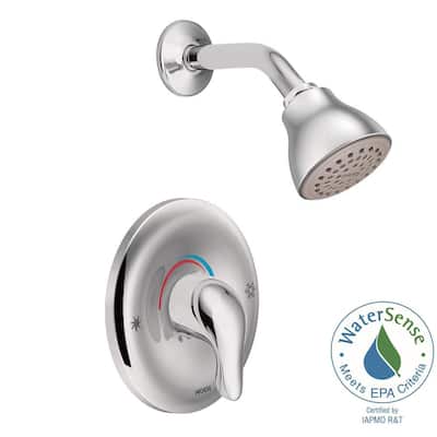 MOEN Chateau Low-Arc Single-Handle Standard Kitchen Faucet in Chrome ...
