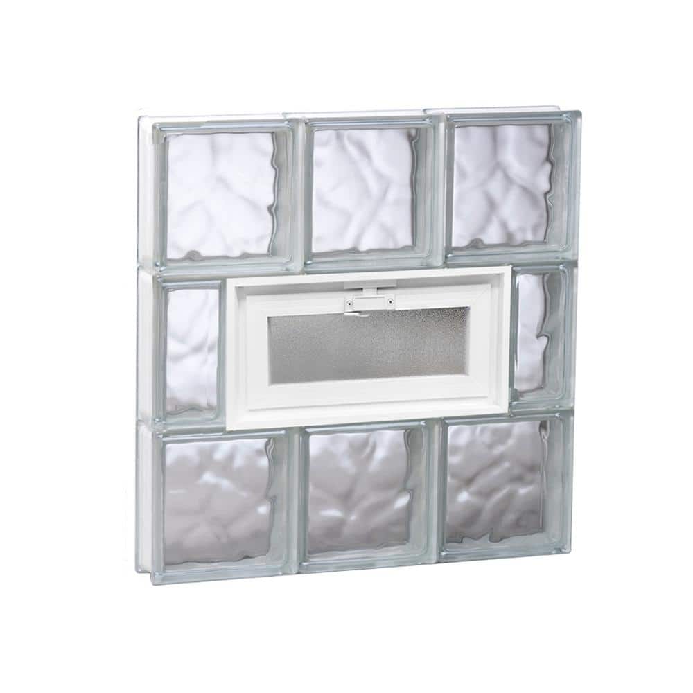 Clearly Secure 23.25 in. x 23.25 in. x 3.125 in. Frameless Wave Pattern ...