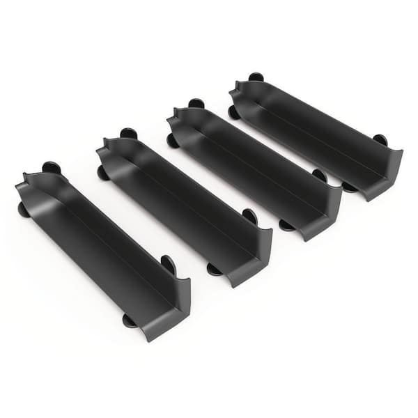 sunwings Matte Black 3-1/8 in. x 1/2 in. x 1/2 in. Aluminum Baseboard ...