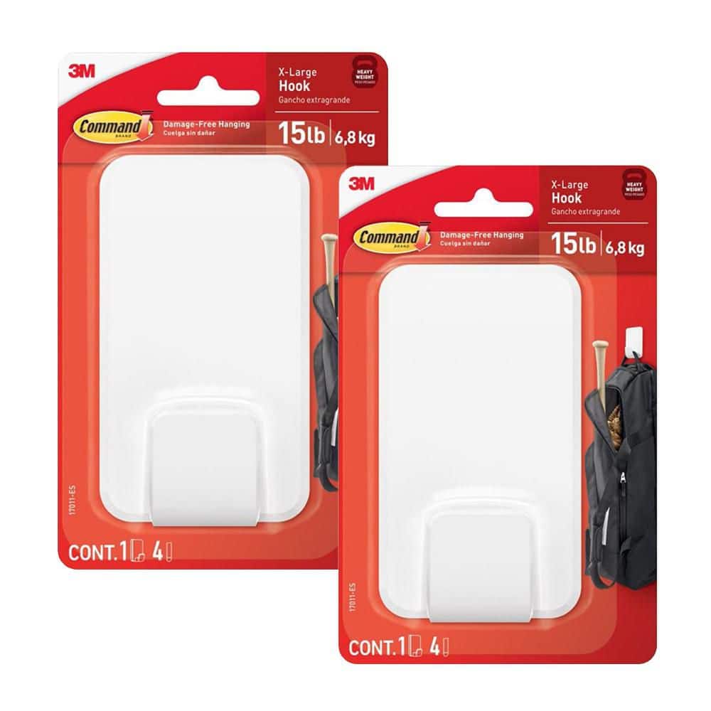 Command 15 lbs. X-Large Hook (2-Hooks, 8 Large Strips) 17011-ES - The ...