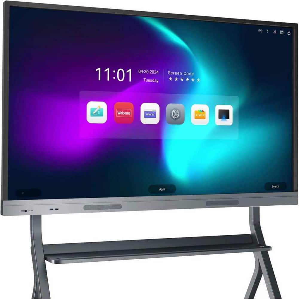 OBJLGEV 55 in. 4K UHD Interactive Smartboard Touch Screen for Classroom ...