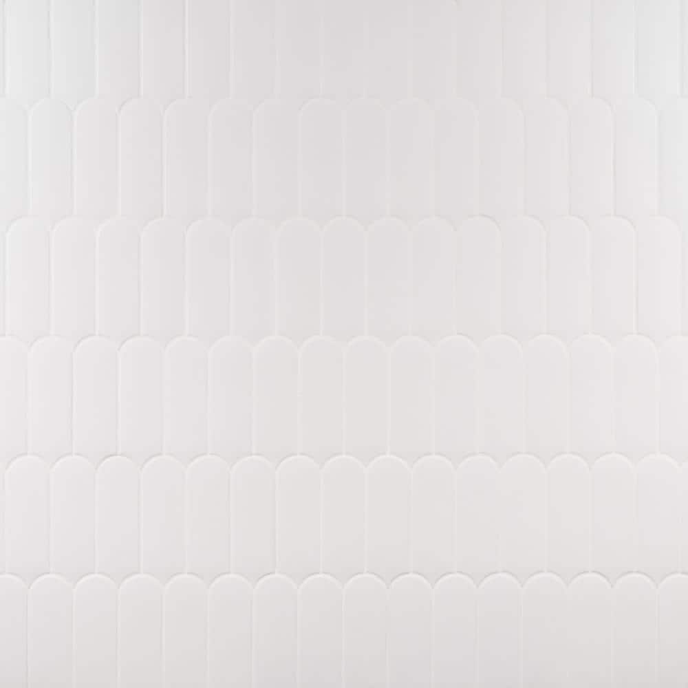 Ivy Hill Tile Aerial White 2.83 in. x 7.67 in. Matte Ceramic Wall Tile ...