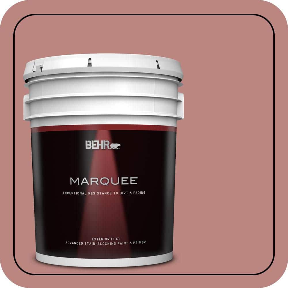 BEHR MARQUEE 5 gal. #S150-4 Red Clover Flat Exterior Paint & Primer ...