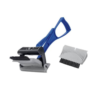 Snow Joe 2-In-1 18 in. Foam Head Telescoping Snow Broom + Ice Scraper ...