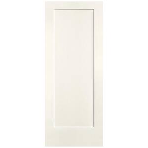Masonite 28 in. x 80 in. 2-Panel Logan Single Bore Solid Core Ivory ...