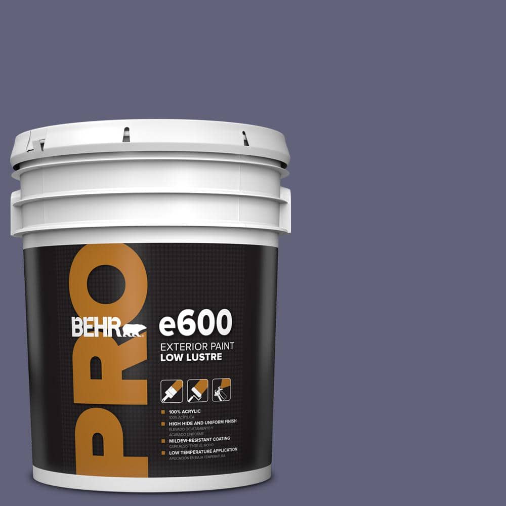 BEHR PRO 5 gal. #PMD-44 Twilight Dusk Low Luster Exterior Paint PR62305 ...