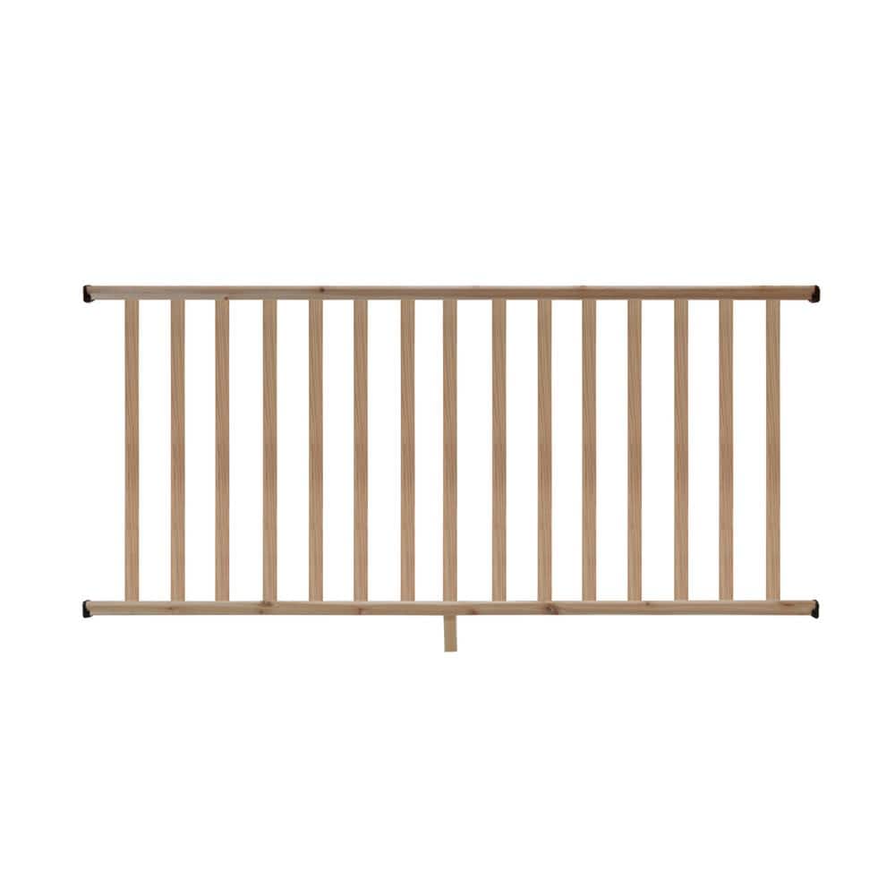 ProWood 6 ft. Cedar Moulded Rail Kit with SE Balusters 447172 - The ...