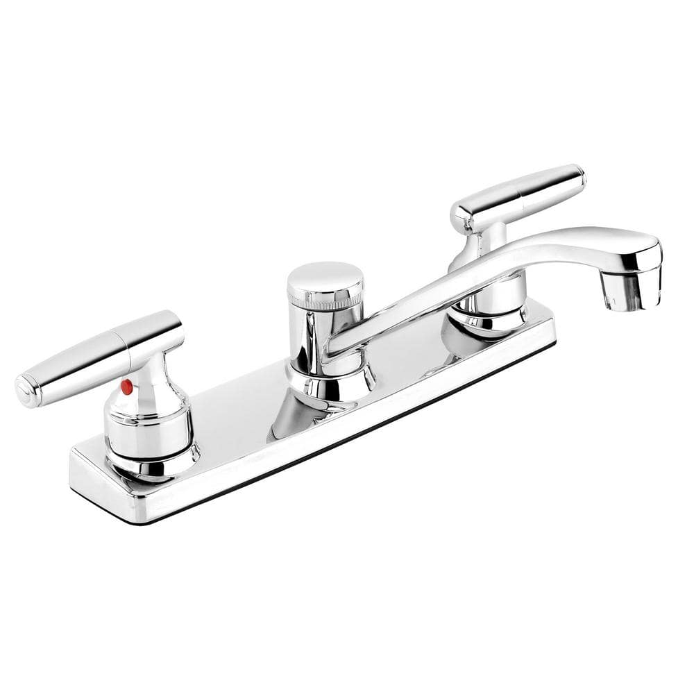 KEENEY Belanger 2-Handle Standard Kitchen Faucet in Polished Chrome ...