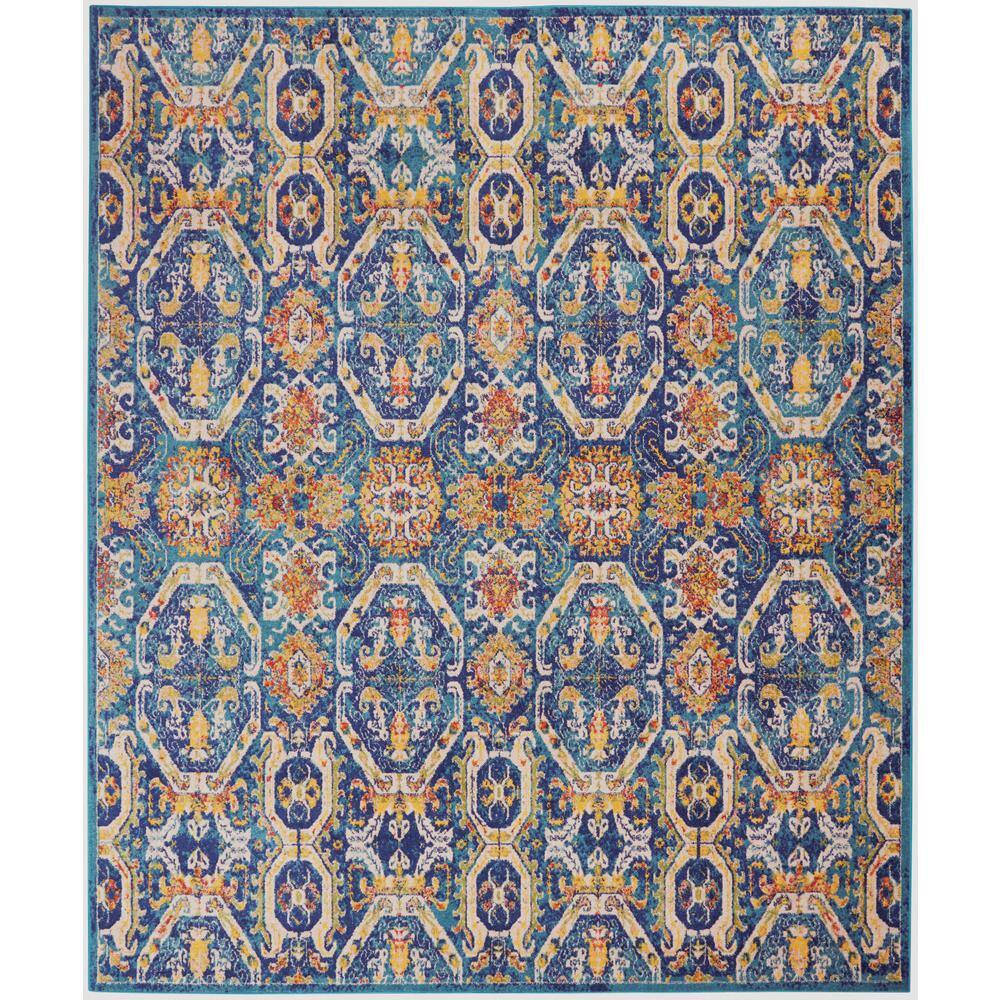 Nourison Allur Blue Multi 8 ft. x 10 ft. Bohemian Transitional Area Rug ...
