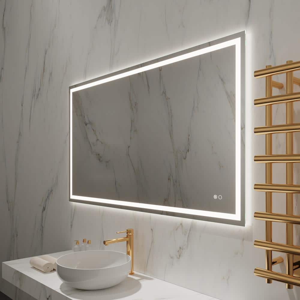 PARIS MIRROR Kaila 60 in. W x 32 in. H Rectangular Frameless Wall ...