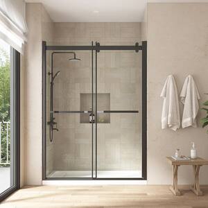 CASAINC 72 in. W x 79 in. H Double Sliding Frameless Shower Door in ...
