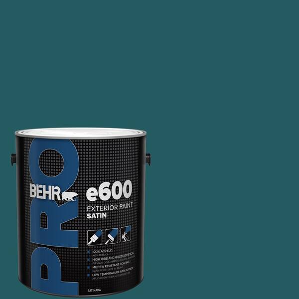 BEHR PRO 1 gal. #S450-7 Tsunami Satin Exterior Paint PR64301 - The Home ...