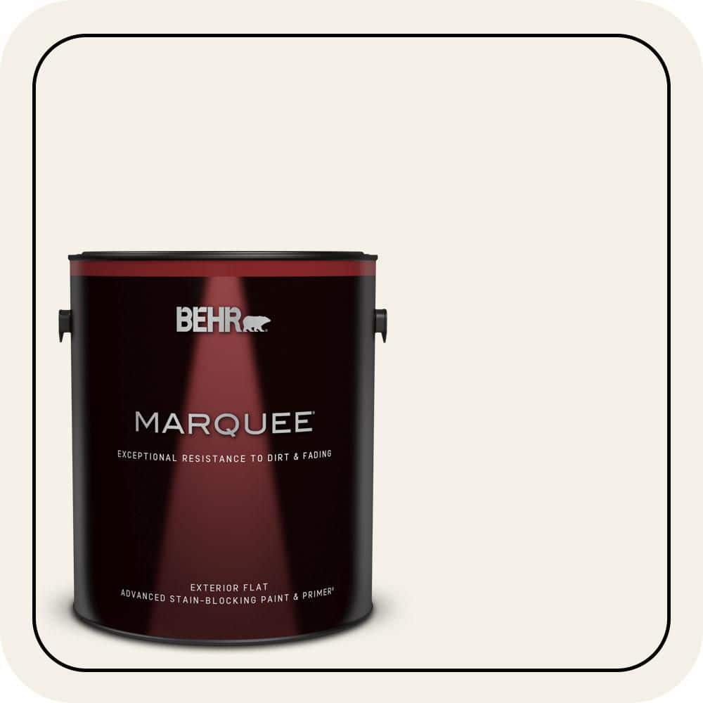 BEHR MARQUEE 1 gal. #T16-17 Ivory Keys Flat Exterior Paint & Primer ...