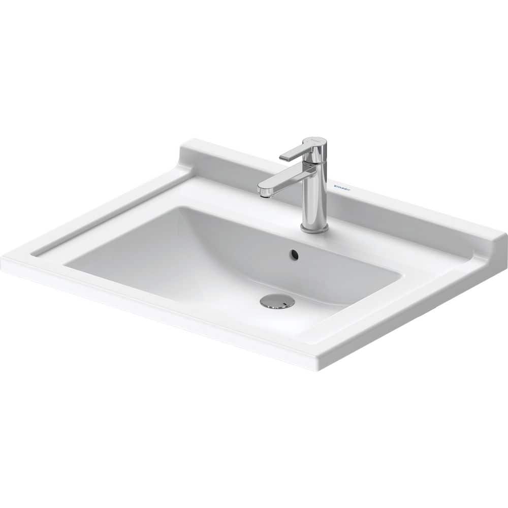 Duravit Starck 3 7.88 in. Wall-Mounted Rectangular Bathroom Sink in ...