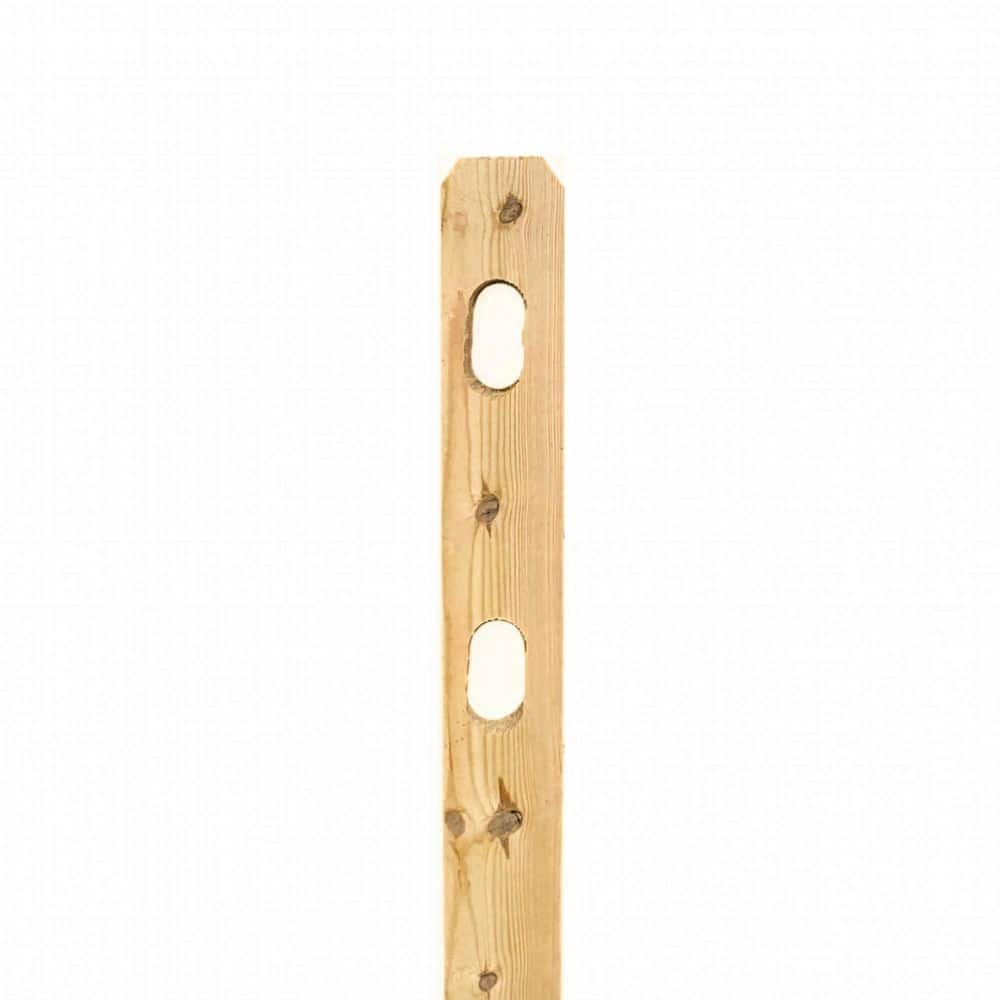 Reviews for 3 in. x 6 in. x 5 ft. Pressure-Treated Pine 2-Hole Fence ...