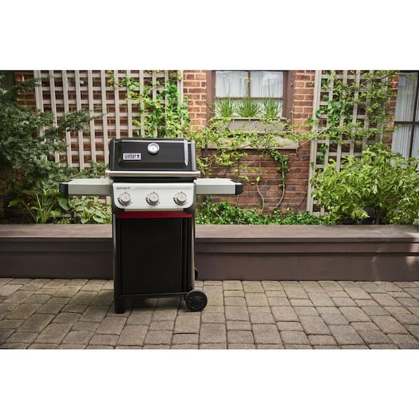 Weber Spirit E-310 3-Burner Liquid Propane Gas Grill in Black with Snap ...