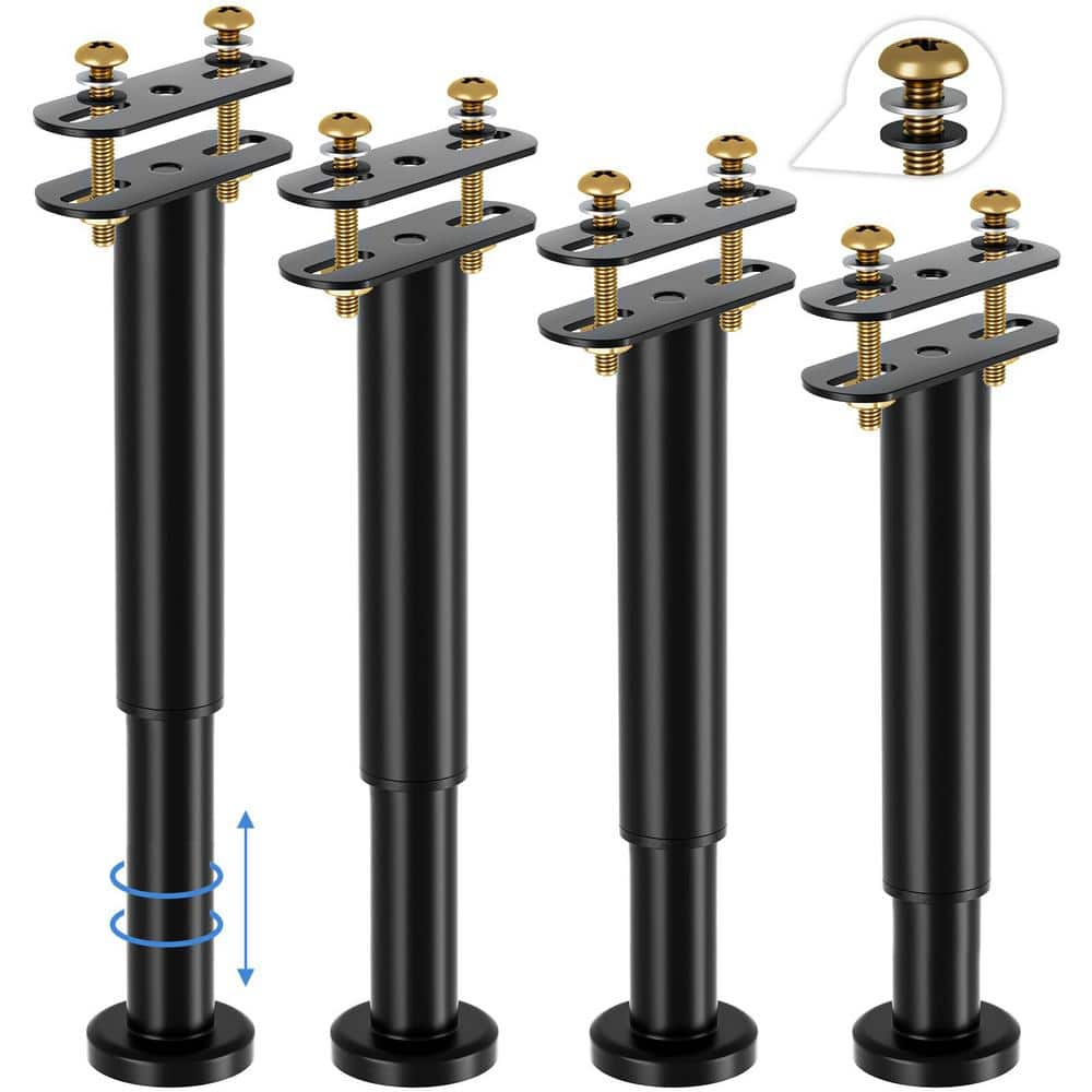 Angel Sar 10-16 in. Adjustable Bed Support Legs, Metal Bed Frame or ...