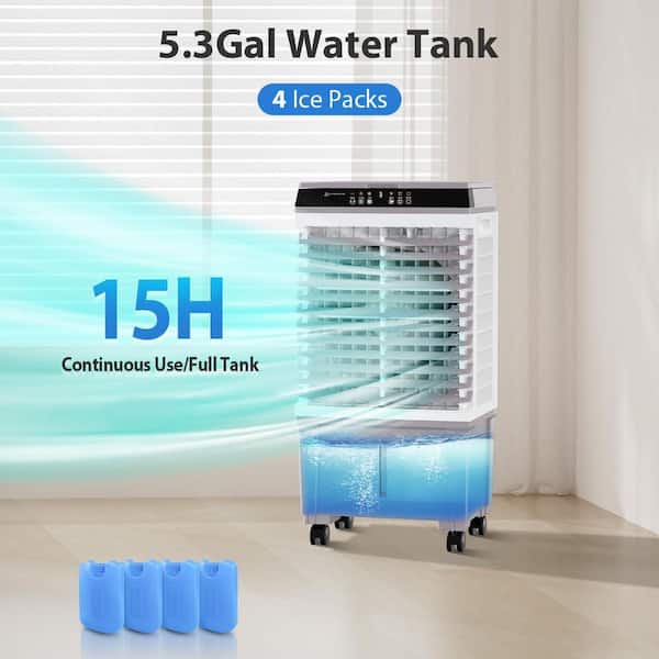 Nordic Hygge 1800 СFM 3-Speed Portable Evaporative Air Cooler Fan ...