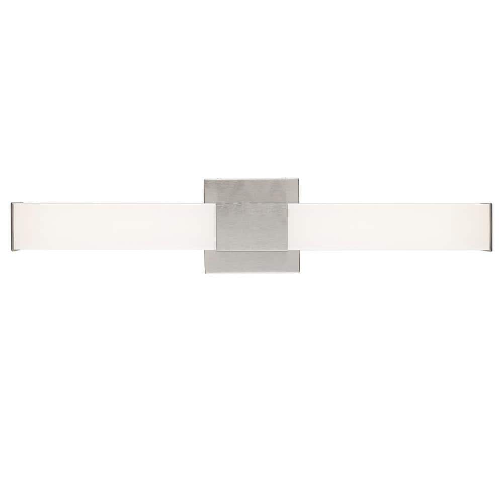 Bel Air Lighting Saavy 24 in. 2-Light Integrated LED Brushed Nickel ...