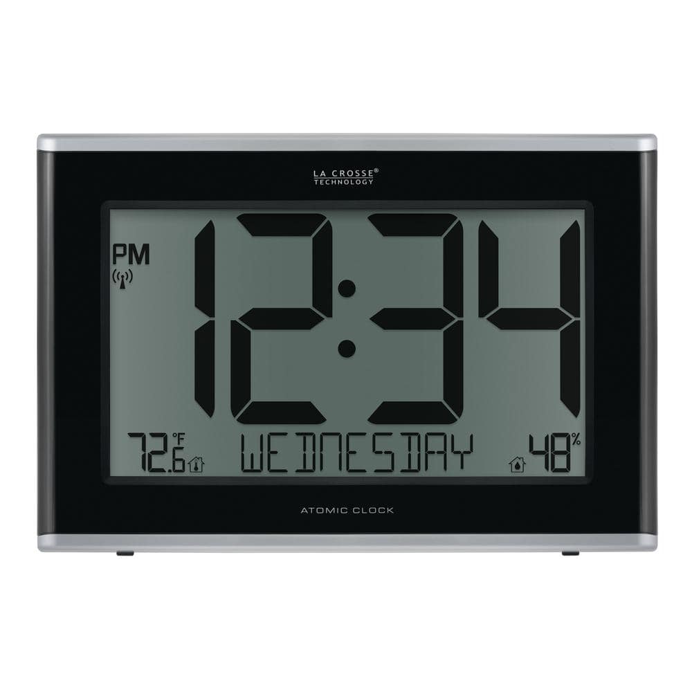 La Crosse Technology Extra-Large Atomic Digital Clock with Indoor ...