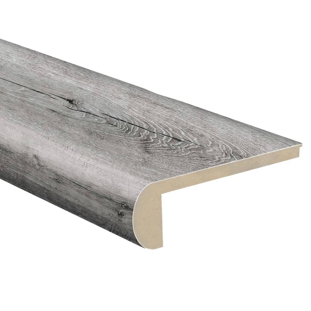 Zamma Alpine Backwoods Oak 1 in. T x 4-1/2 in. W x 94 in. L Vinyl Flush ...