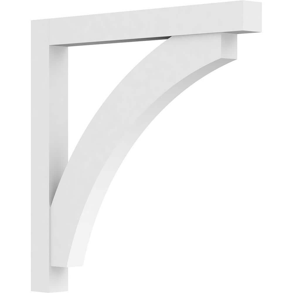 Ekena Millwork 3 in. x 36 in. x 36 in. Thorton Bracket with Block Ends ...