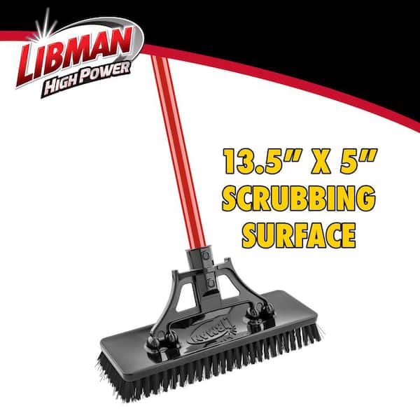 Libman 13.5 in. High Power Extra-Large Heavy-Duty Floor Scrub Brush ...