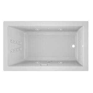 JACUZZI SOLNA 72 in. x 42 in. Rectangular Soaking Bathtub with ...