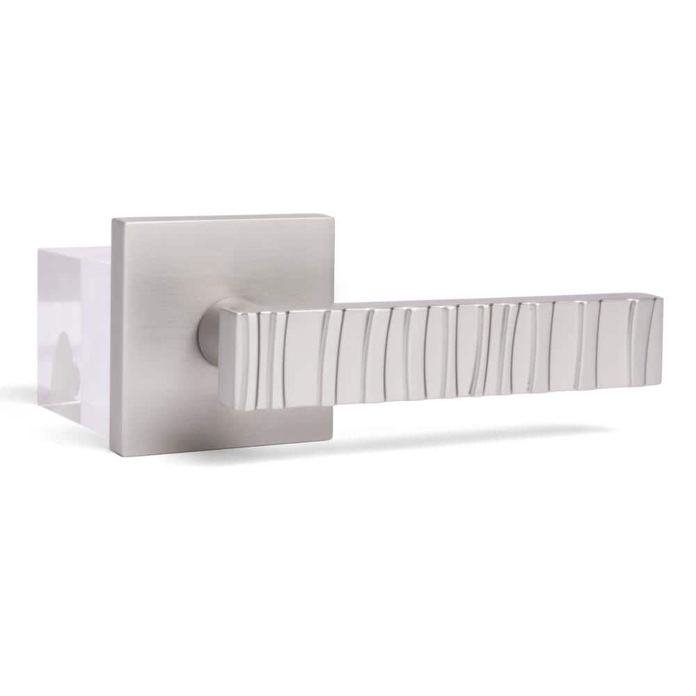 McBowery Groove Satin Nickel Passage Hall/Closet Modern Door Handle ...